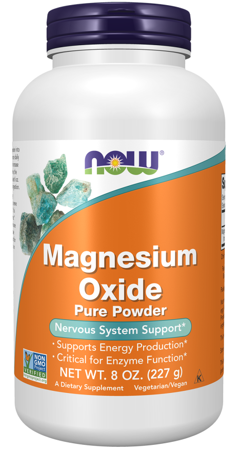 Now MAGNESIUM OXIDE POWDER 8 OZ – Williams Natural Foods
