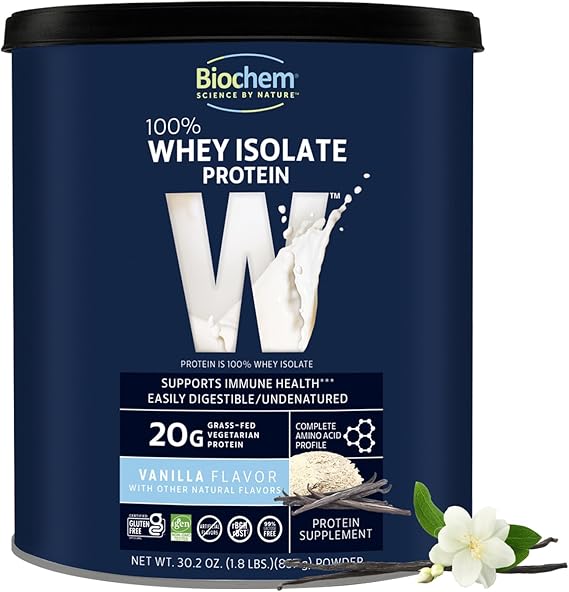 Biochem 100% WHEY PROTEIN VANILLA 30.2 Powder – Williams Natural Foods