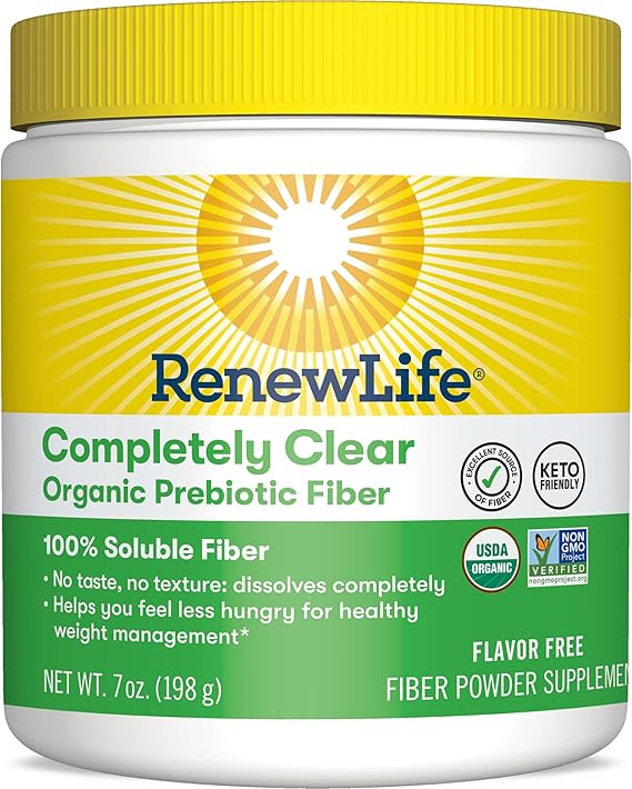Renew Life COMPLETELY CLEAR ORGANIC PREBIOTIC FIBER 7 OZ. POWDER ...