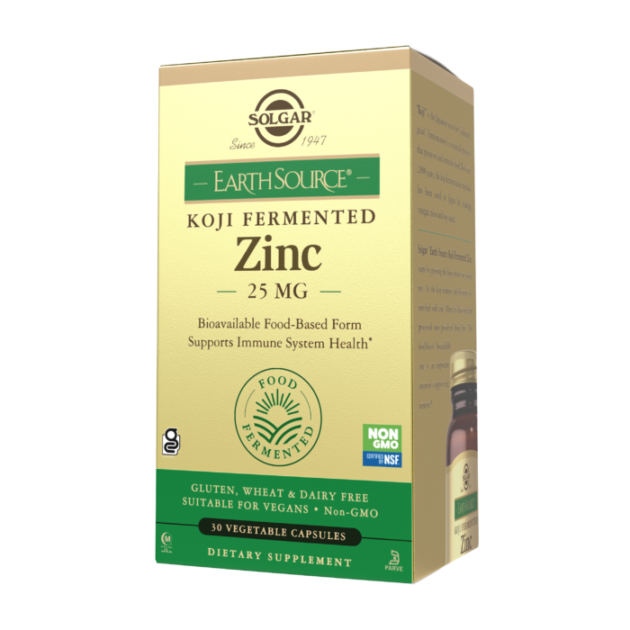 Solgar Earth Source® Koji Fermented Zinc 25 mg Vegetable Capsules 60V ...