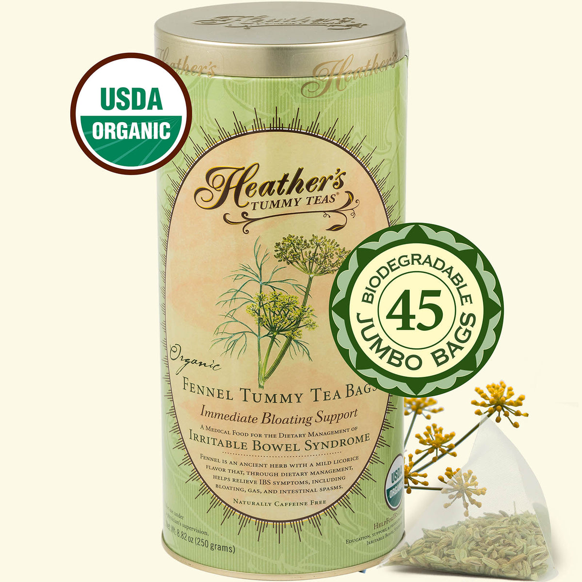 Organic Fennel Tummy Tea Bags – Williams Natural Foods